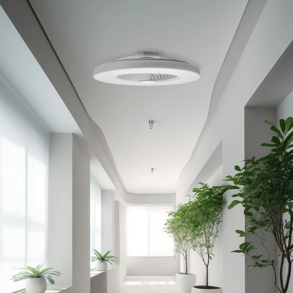 Toolight Stropní osvětlení s ventilátorem Bílé APP1551-C