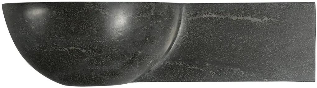 Sapho, BLOK kamenné umyvadlo 40x10x23 cm, černý Antracit, 2401-32
