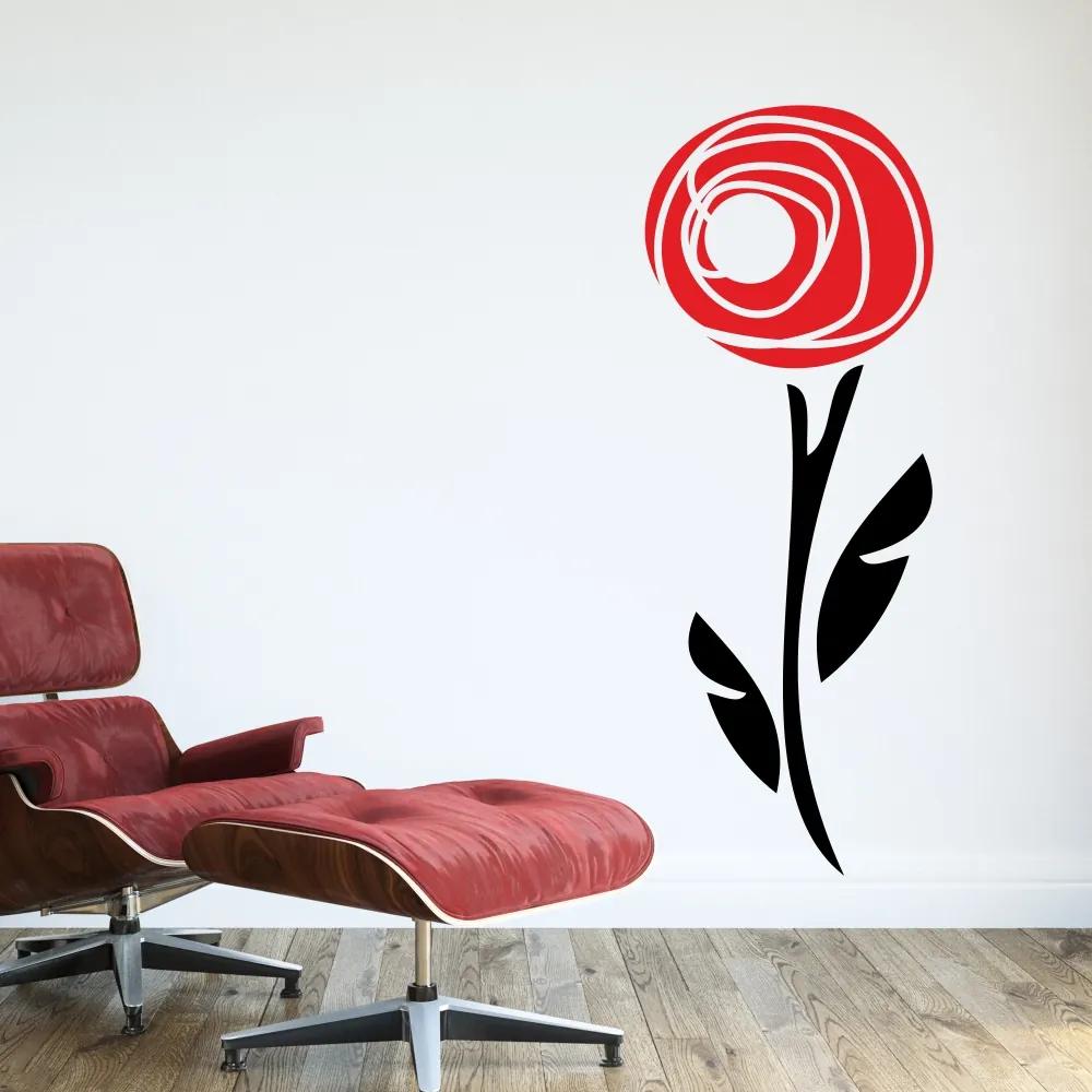 WALLVINIL Samolepky na zeď - Abstract rose Barva: Červená světlá, Velikost: 120x45 cm