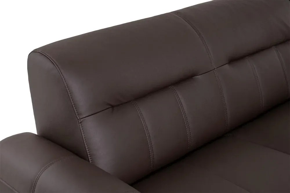 Rozkládací rohová sedačka PALADIUM 245x164 - výběr barev kůže pravý roh hnědá