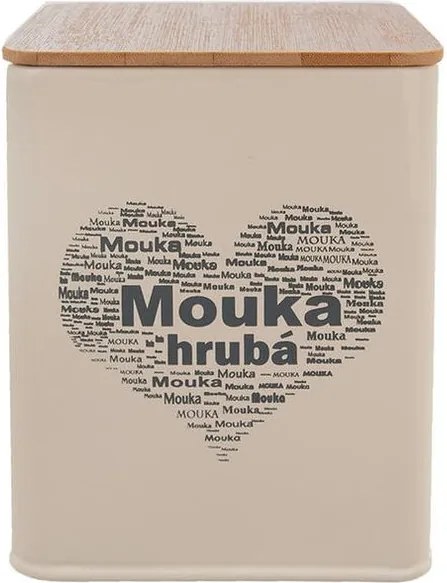 Plechová dóza SRDCE na hrubou mouku