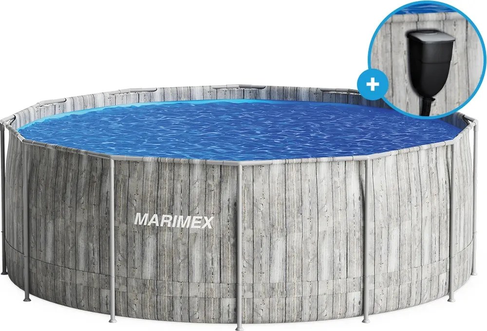 Marimex | Bazén Marimex Florida 3,66x1,22 m se zabudovaným skimmerem - motiv ŠEDÉ DŘEVO | 10340321