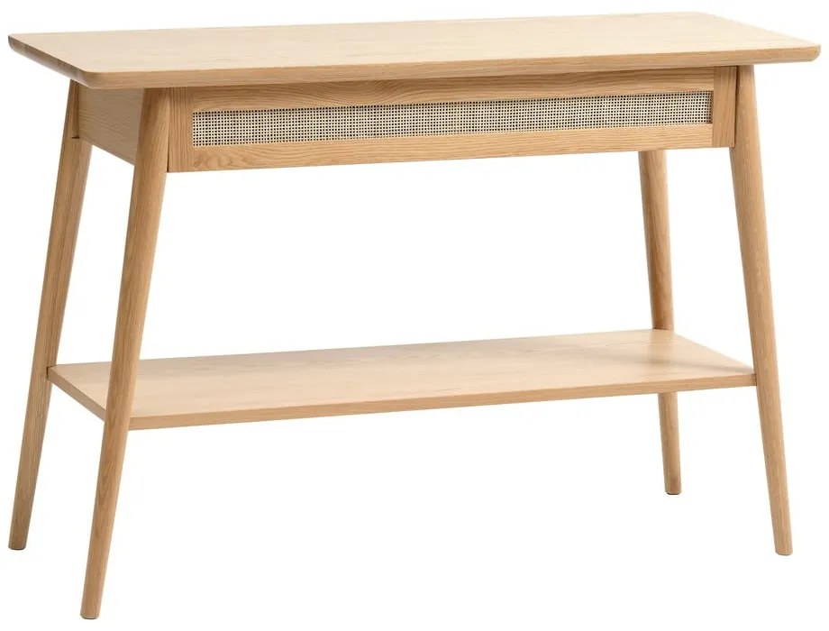 Konzolový stolek s deskou v dubovém dekoru v přírodní barvě 40x110 cm Barrali – Unique Furniture