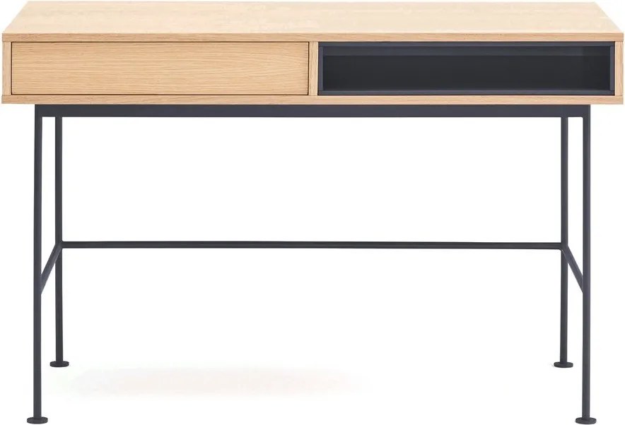Pracovní stůl s deskou v dubovém dekoru 60x120 cm Yoko – Teulat