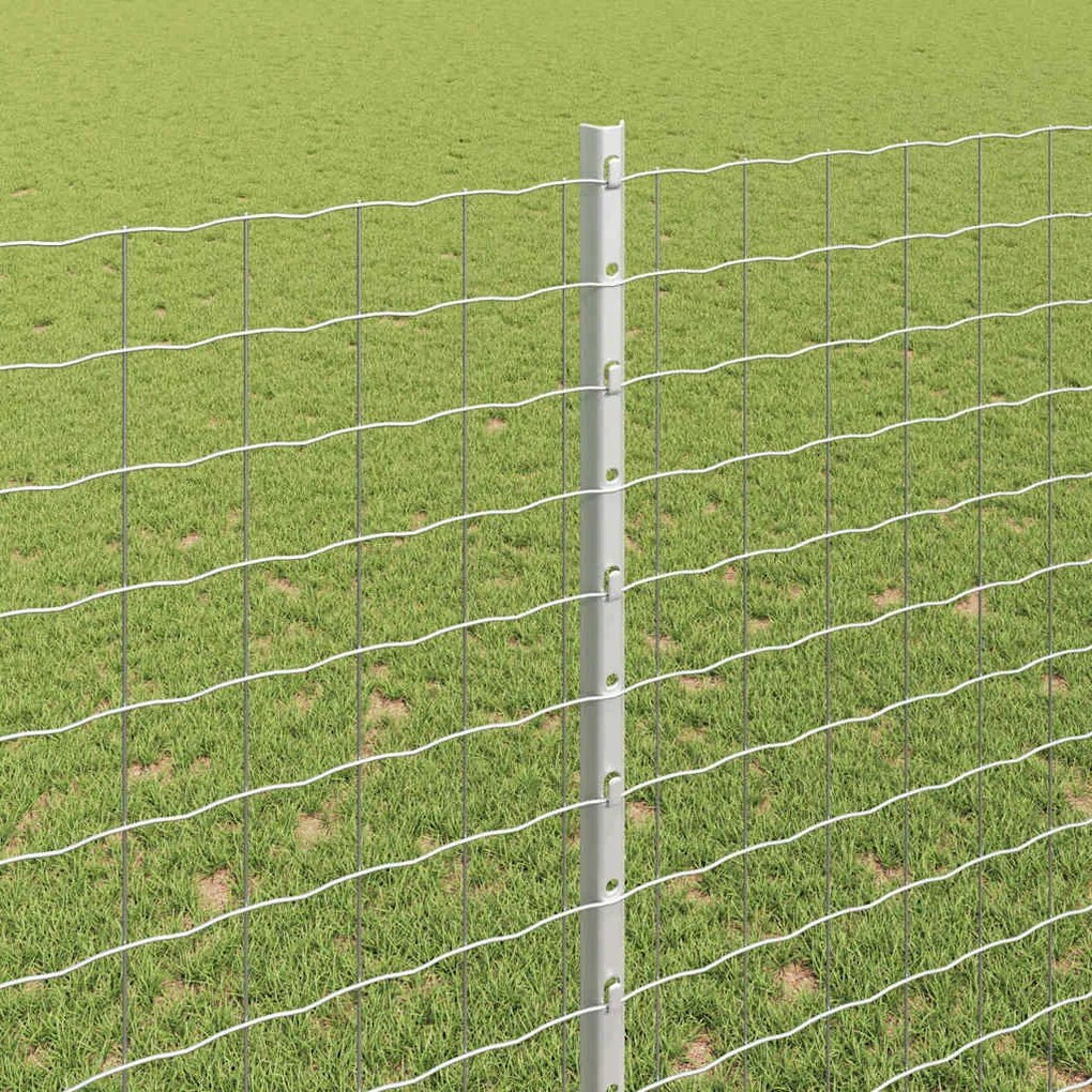 Zabudovaný plotový sloupek 22 ks Stříbrná 200 cm 3335962