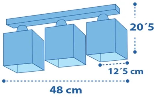 Dalber 63233NT - Dětské stropní svítidlo MOONLIGHT 3xE27/60W/230V