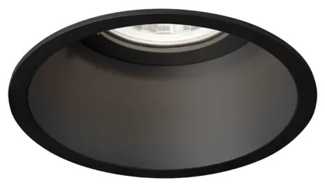 Wever & ducré kulaté zapuštěné stropní svítidlo deeper ip44 ceiling rec 1.0 led 1800-3000k b tree černá matná