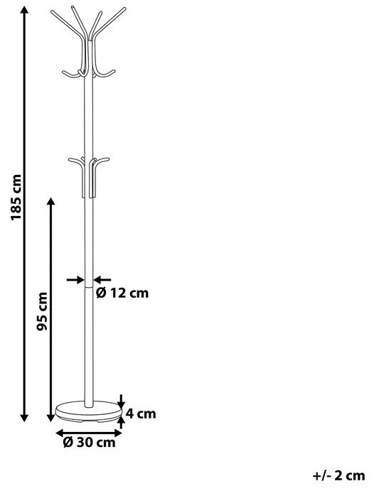 Stříbrný věšák CLAXTON Beliani