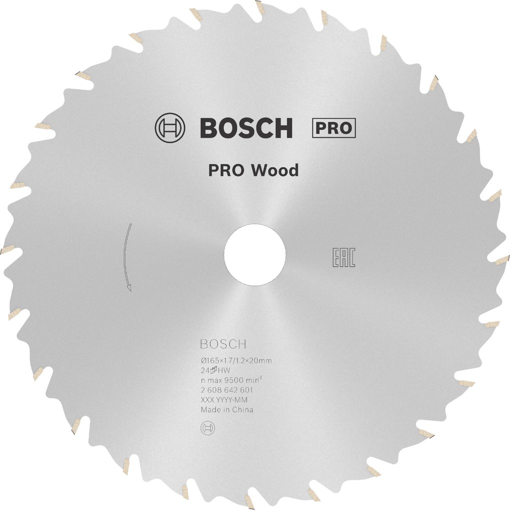 Pilový kotouč Bosch Speedline Wood 165x20 mm Dostupné varianty: Pilový kotouč Bosch Speedline Wood 165x20 mm/24z.
