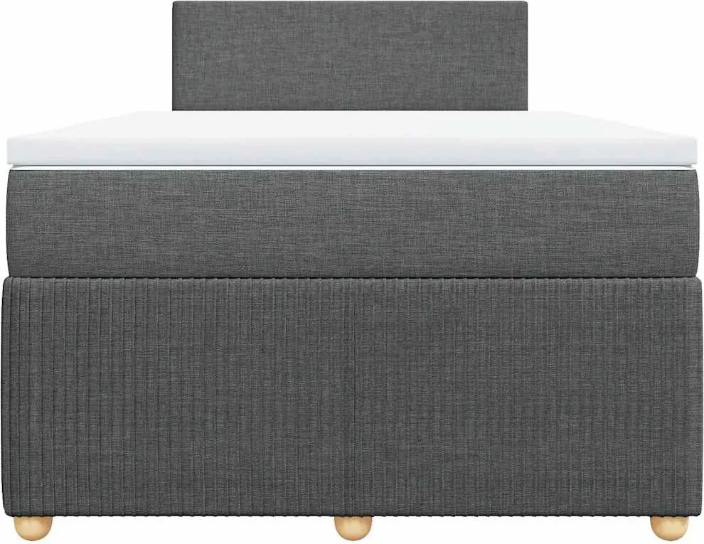 Box spring postel s matrací tmavě šedá 120x190 cm textil 3287389