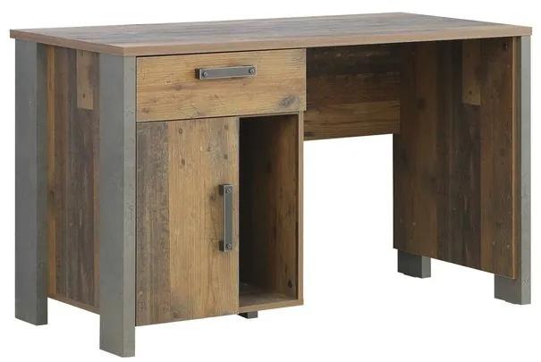 Sconto Psací stůl CLIF staré dřevo/beton