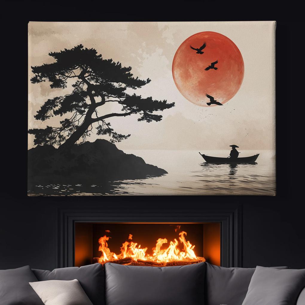 Obraz na plátně - Strom života Starý dub a převozník Yakuta FeelHappy.cz Velikost obrazu: 150 x 100 cm