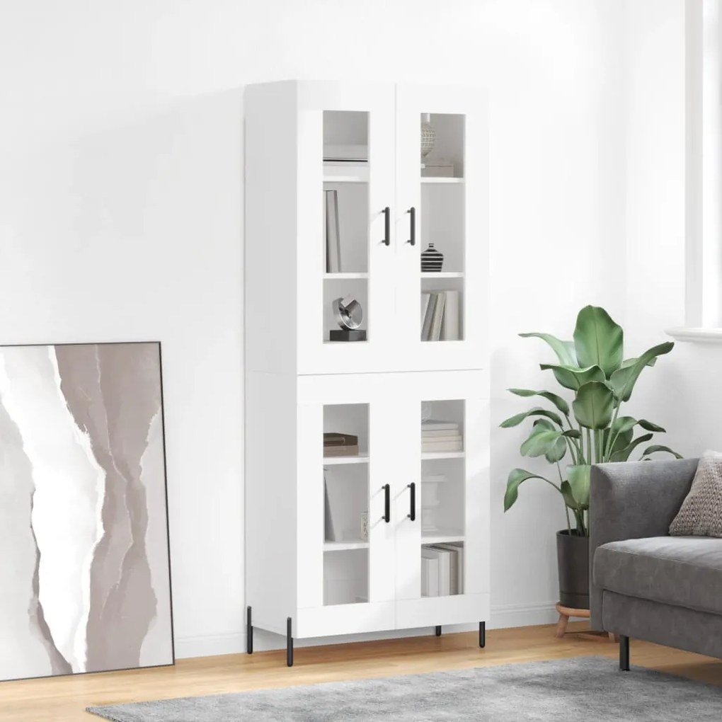 Skříň highboard bílá 69,5 x 34 x 180 cm kompozitní dřevo 3198281