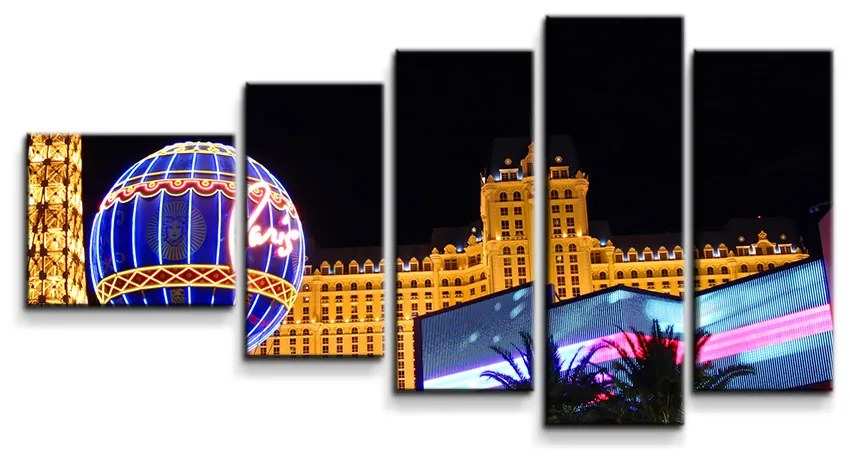 Sablio Obraz - 5-dílný Las Vegas 3 - 100x60 cm