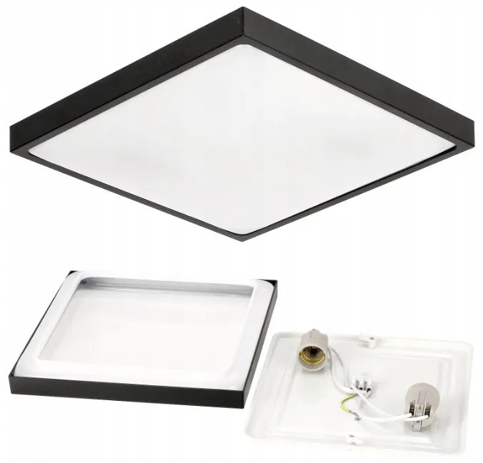 BERGE LED plafond 2xE27 IP20 LARI-S BLACK