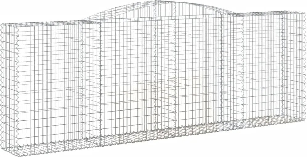 Klenutý gabionový koš 400 x 50 x 140/160 cm pozinkované železo 153537