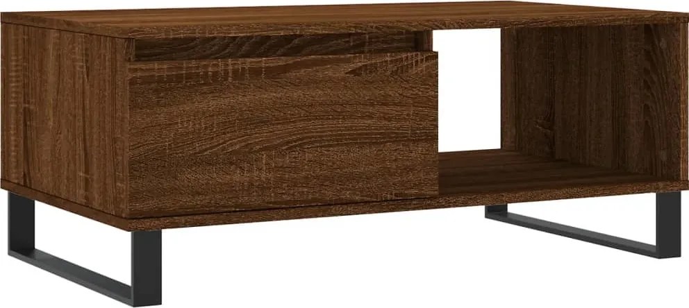 vidaXL Konferenční stolek 90x50x36,5 cm kompozitní dřevo [830579] Barva: kouřový dub
