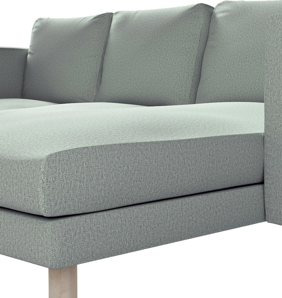 Potah na pohovku IKEA Norsborg 3-místná se šezlongem barva zelená látka pletený vzor
