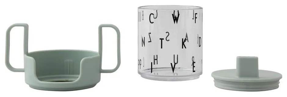 Zelený dětský hrnek Design Letters Grow With Your Cup