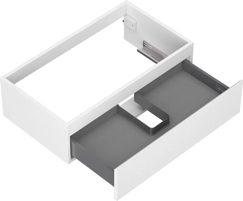 Mexen Orio, koupelnová skříňka 80 cm, 1 zásuvka, bílá matná, 91A10-08023-1-BF01