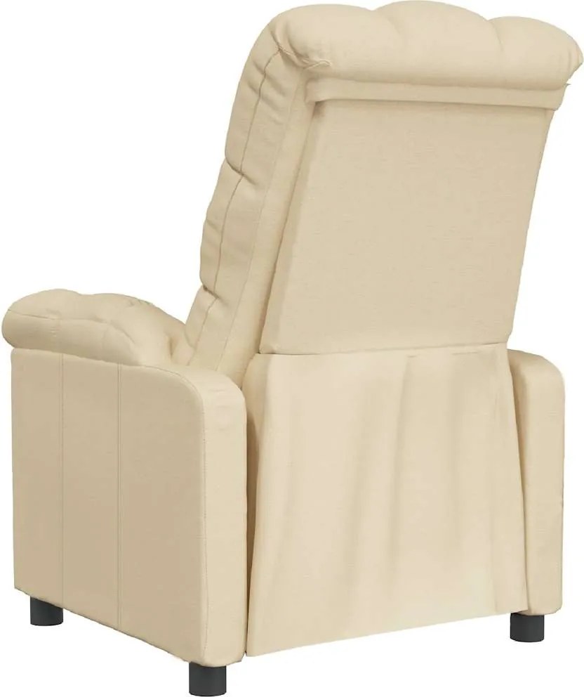 Polohovací křeslo krémové textil 289805