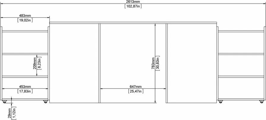 Úložné čelo postele Simplicity 165 cm, černý mat