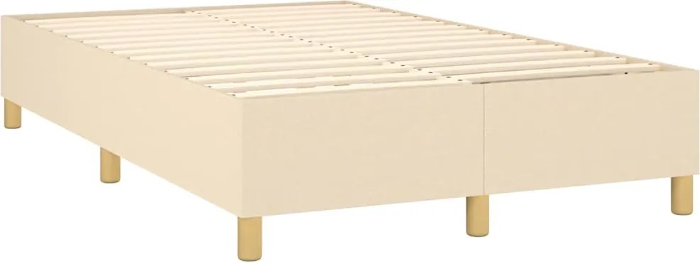 Box spring postel s matrací krémová 120x190 cm textil 3269963