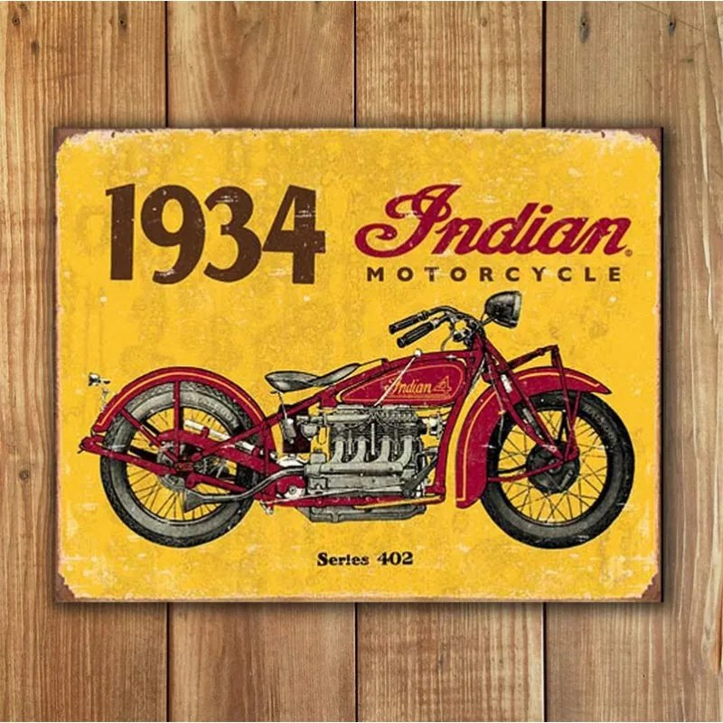 Plechová cedule 1934 Indian 40 cm x 32 cm
