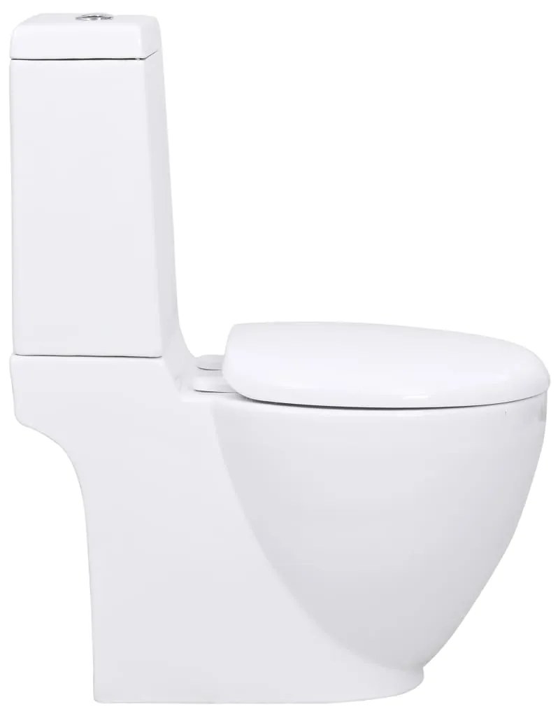vidaXL Marketos Keramické WC kulaté spodní odpad bílé