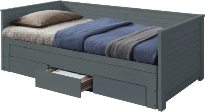 Rozkládací postel 90/180x200, šedá, GORETA Kondela 0000252394