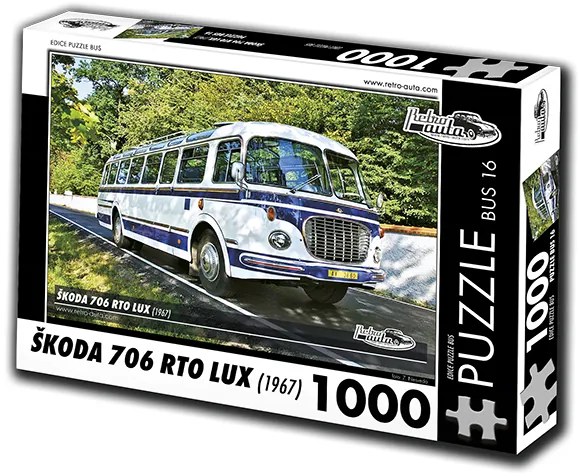 Retro-auta puzzle bus č.16 škoda 706 rto lux (1967) 1000 dílků