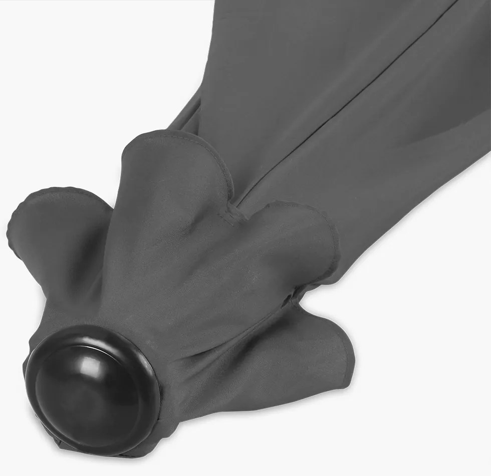 Půlkruhový slunečník antracit průměr 270 cm 104164