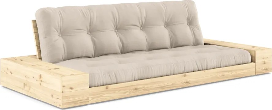 Karup Design Rozkládací pohovka BASE - 747 Beige / Se dvěma bočními boxy
