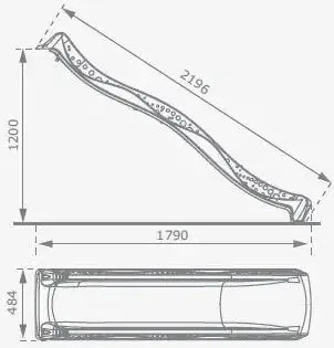 Smart4Play | Skluzavka s přípojkou na vodu červená 2,20 m | 11640063