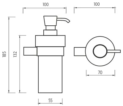 Nimco Dávkovač tekutého mýdla, pumpička plast BORMO - BR 11031KN-26