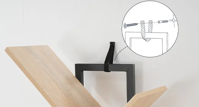 Designová knihovna Marelo 135 cm hnědá/černá