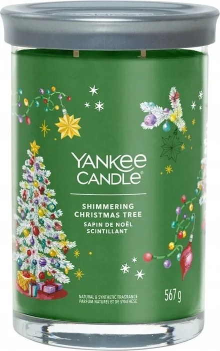 Yankee Candle svíčka Tumbler ve skle velká Shimmering Christmas Tree 567g