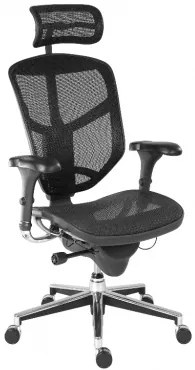 ANTARES Enjoy - Kancelářská židle  - Potahová látka sedák i opěrák černá síťovina