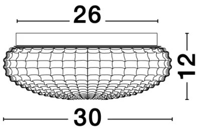 Designové stropní svítidlo Clam 30 čirá