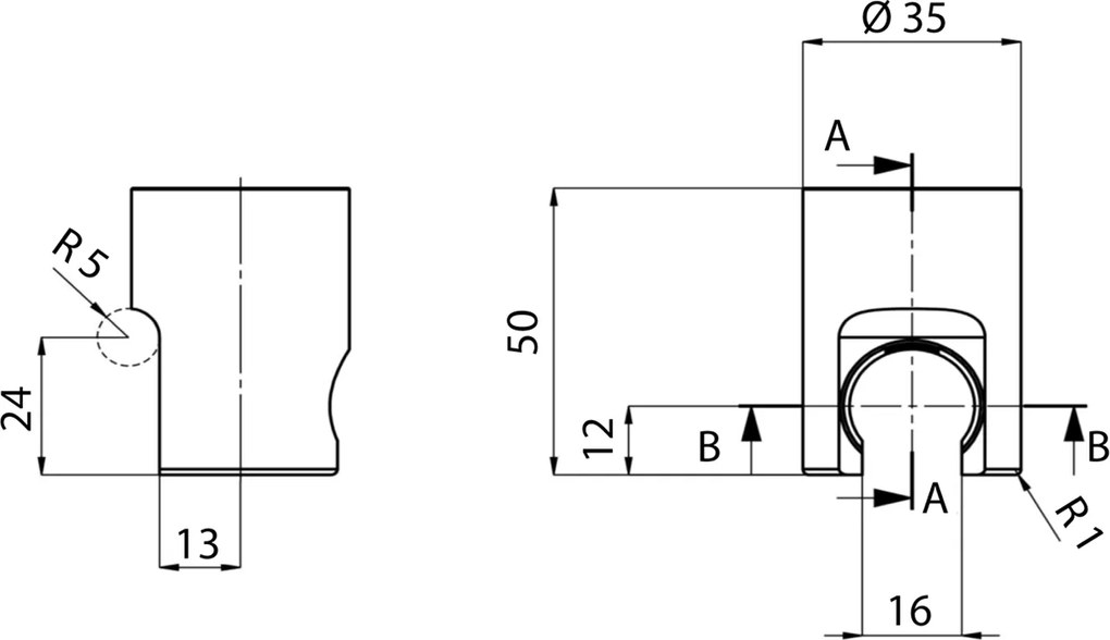 Sapho nástěnný držák ruční sprchy kulatý pevný zlatá SD717