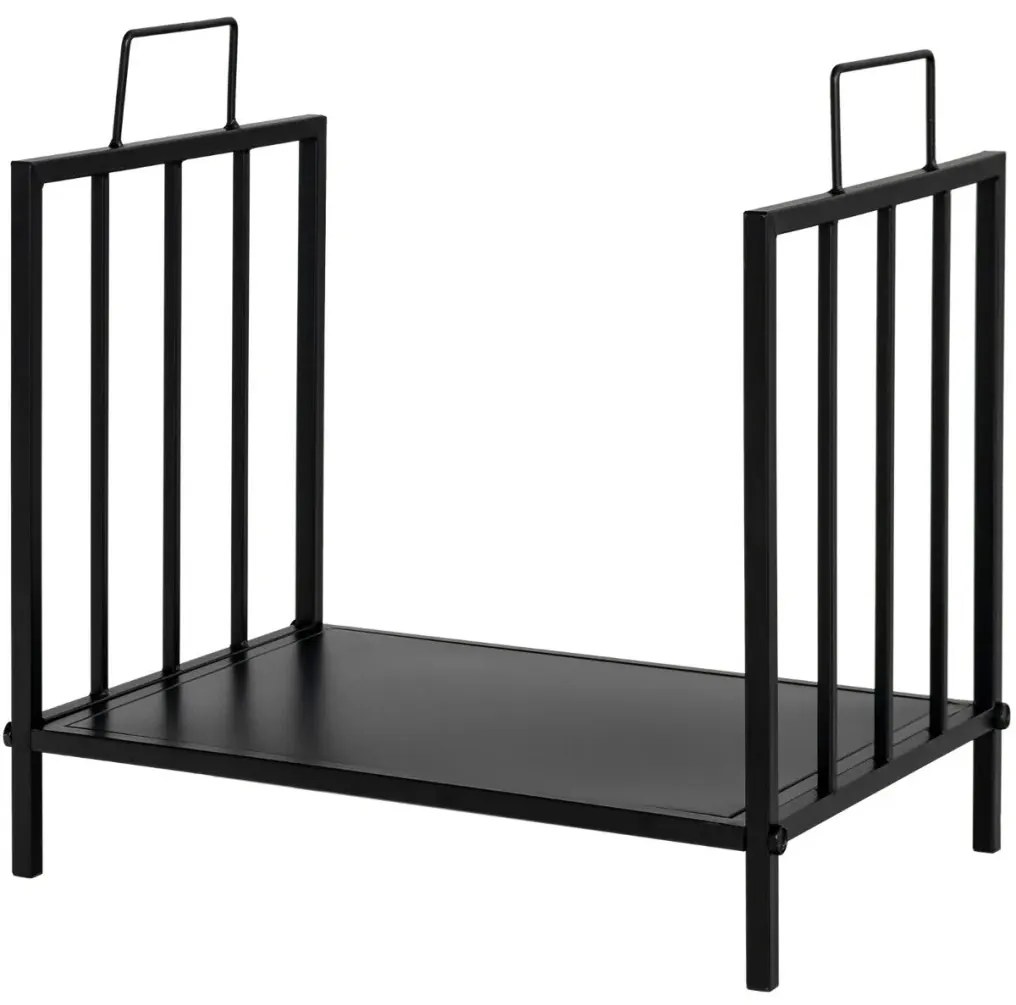 Costway Stojan na dřevo ke krbu kovový 46 x 31 x 46 cm HV10306