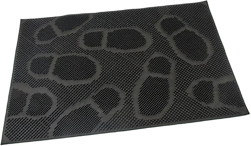 Gumová vstupní kartáčová rohož Shoes - 60 x 40 x 0,8 cm