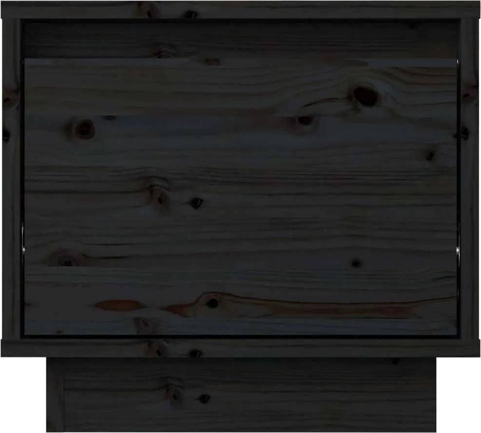 vidaXL Noční stolek 35 x 34 x 32 cm masivní borové dřevo [813403] Barva: Černá