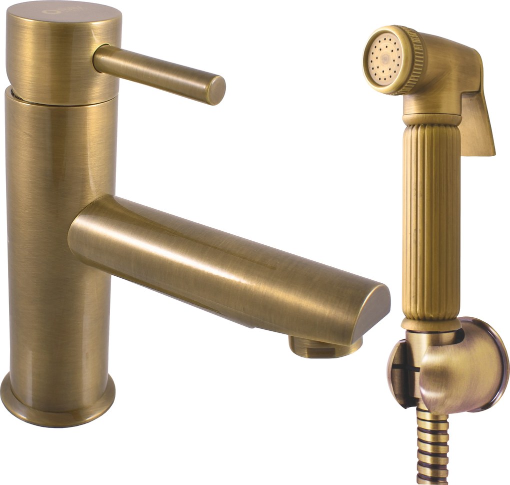 Slezák - RAV Bidetová baterie bez výpusti SEINA - SE946.x/1SM, Stará mosaz (Bronz) Připojovací hadičky - závit: 1/2"