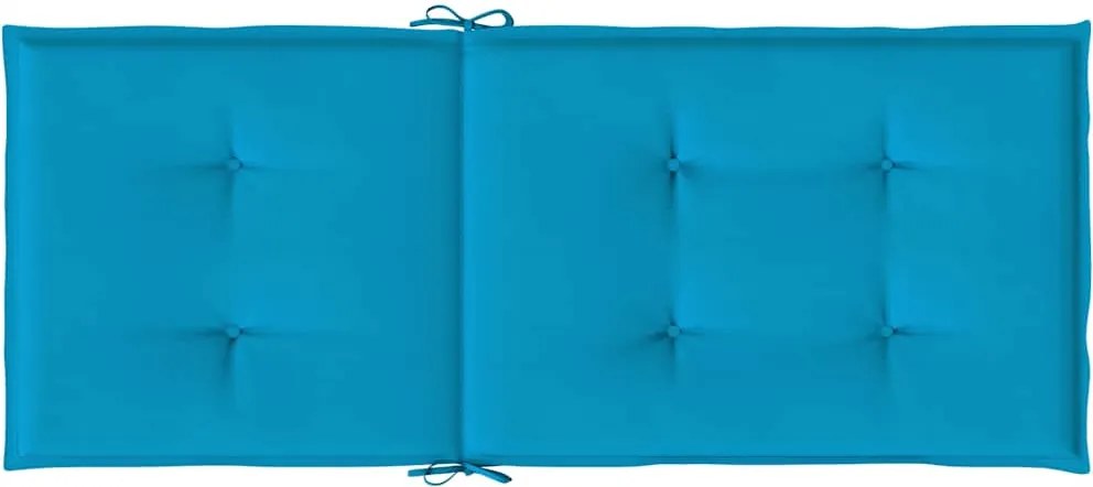 Podušky na židli vysoké opěradlo 6 ks modré 120x50x3 cm textil 314108