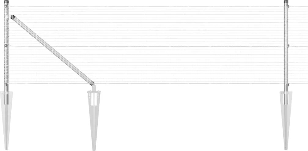 Svařované drátěné ploty s hroty 100 x 0,8 m Pozinkovaná ocel 3352026
