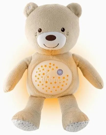 Dětský projektor chicco medvídek uspáváček s projektorem a hudbou baby bear first dreams neutral béžový 0m+