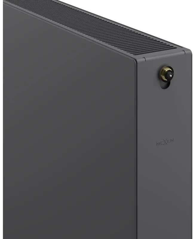 Mexen CF22, plochý panelový radiátor 600 x 1300 mm, spodní připojení, 2057 W, antracitová, W622F-060-130-66