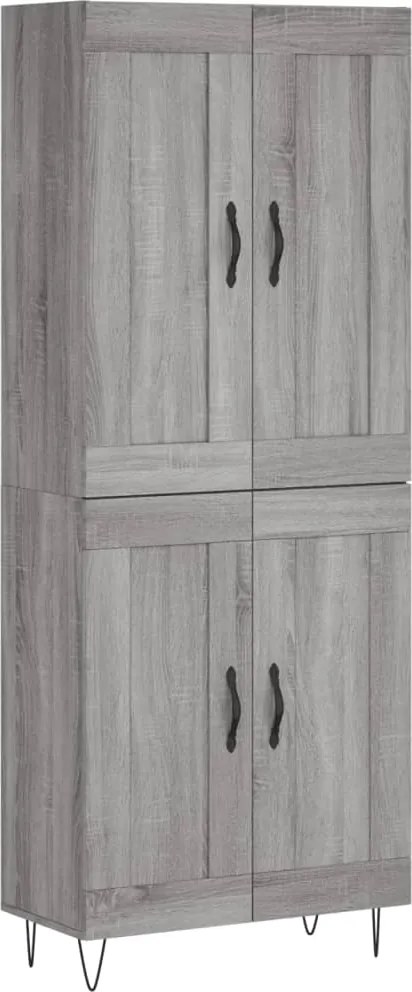 Skříň highboard šedá sonoma 69,5 x 34 x 180 cm kompozitní dřevo 3199719