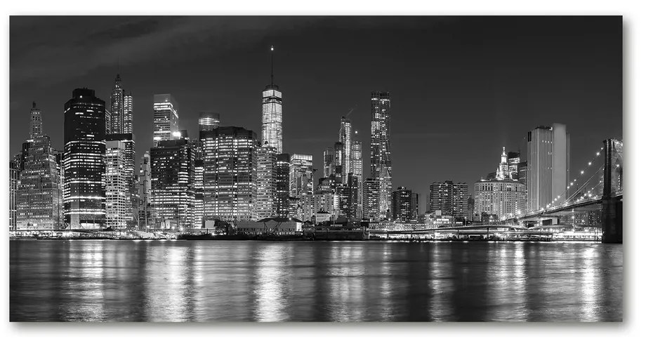 Wallmuralia Foto obraz akrylové sklo Manhattan noc 140x70 cm